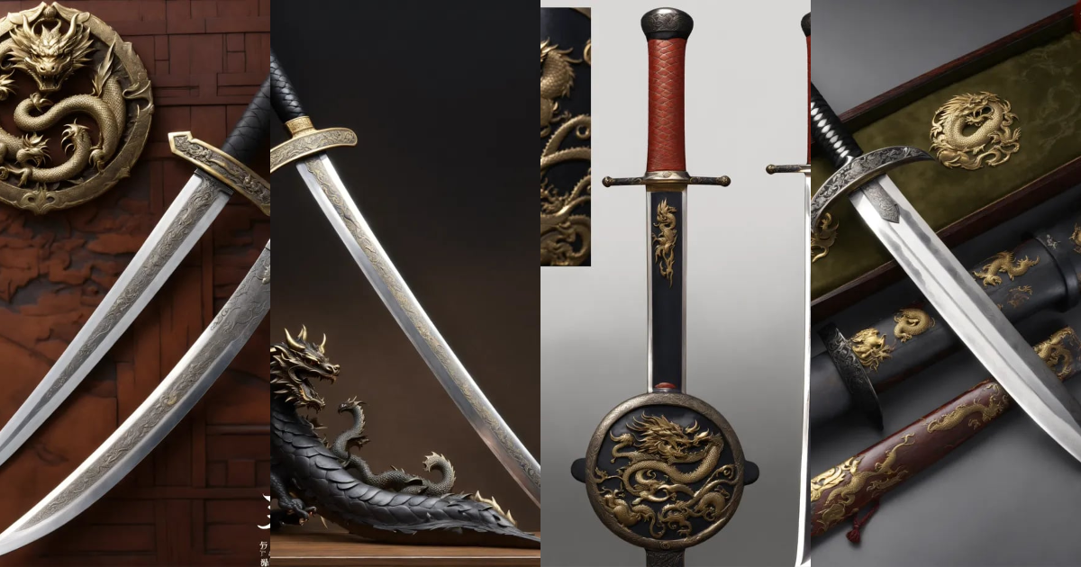 Lexica - Meiji period sword, Ford Hallam Style, dragon motif, Shibuichi ...