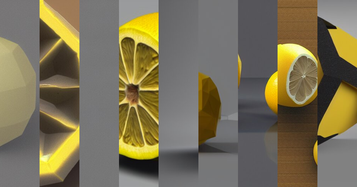 Lexica - A render of a low polygon lemon, unreal engine