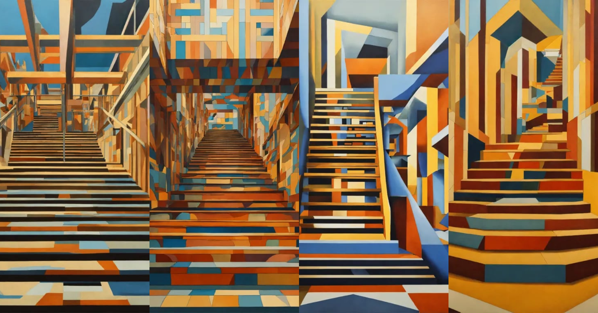 Lexica - Dutch artist, ,Escher inspired AI art abstract expressionism ...