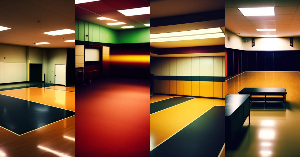 Lexica - Low quality liminal space empty high school band room lonely ...