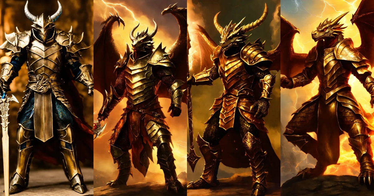 Lexica - Dragonborn, half dragon, bronze Dragonborn, metallic ...