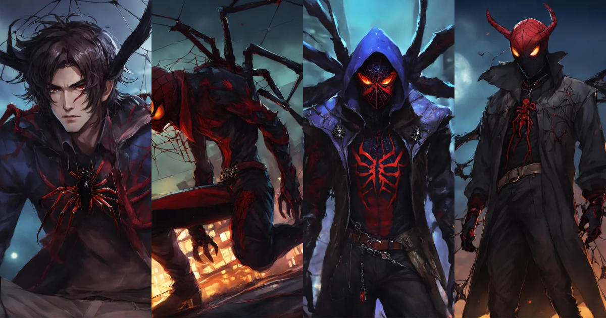 Lexica - Fantasy Drider, half man, half spider, scary, anime