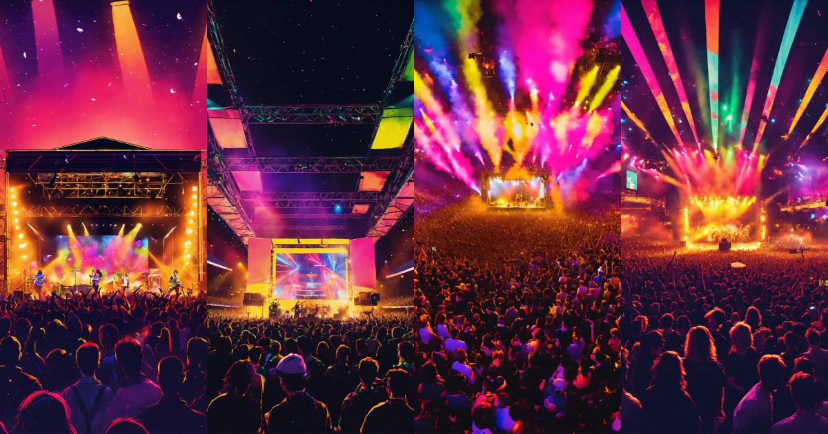 Lexica - Massive concert, lights, night, huge party, big crowd, 90s ...