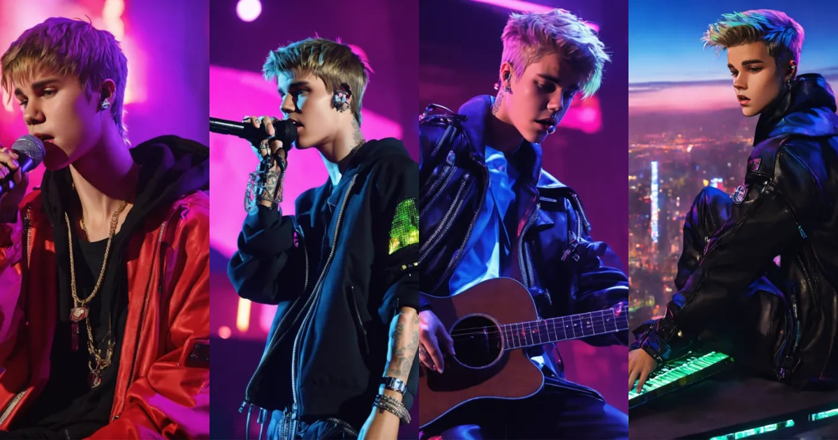 Lexica - Singer Justin Bieber gives a performance in the aesthetics of ...