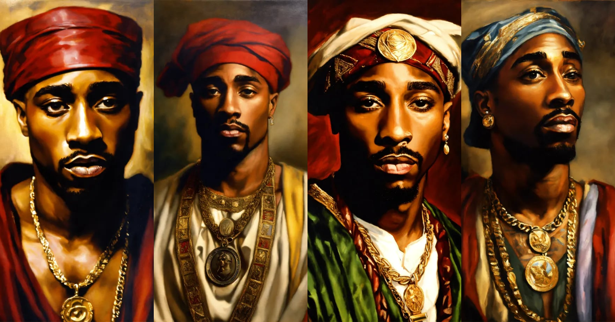 Lexica - Renaissance painting of Tupac Shakur As Julius Caesar, super ...