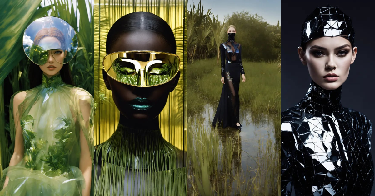 Lexica - Face cover Mugler garith pugh palm marshes water vogue basra ...