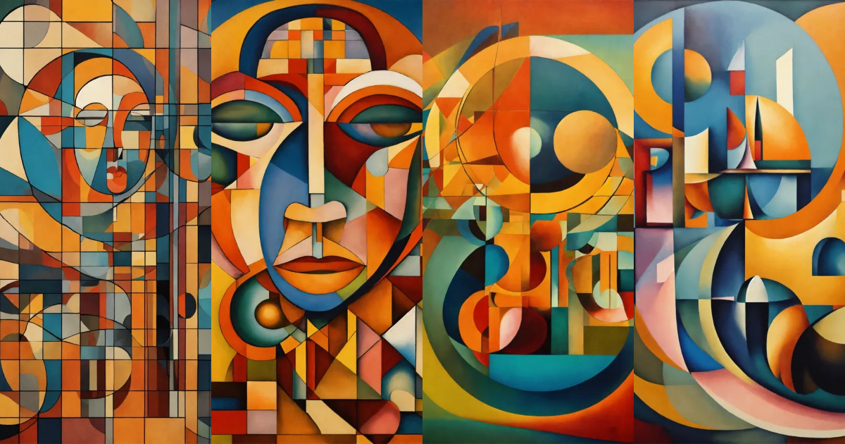 Lexica - Abstract design and minimalist of Mystical Dreams cubist art ...