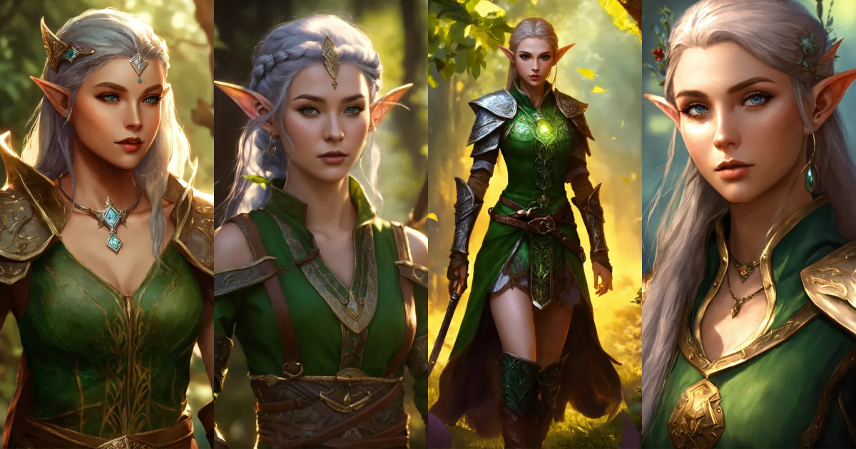 Lexica - D&D, fantasy, cinematic. elf female