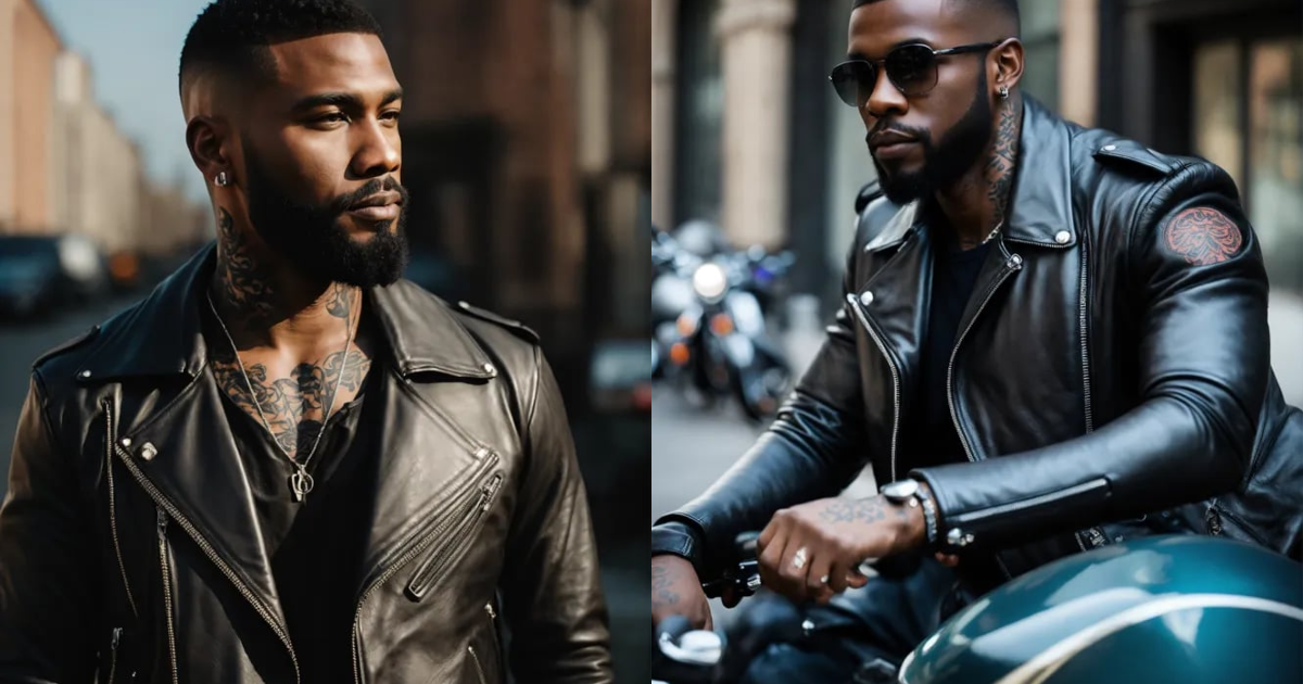 Lexica - Handsome black male, low beard, tattoos, Caesar haircut, deep ...