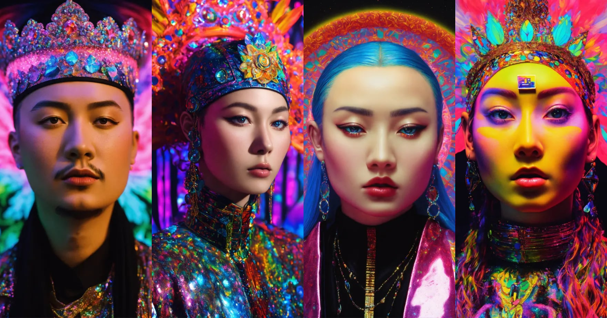 Lexica - Photorealistic 3D portrait of Gorgeous Goth emo king Karmapa ...