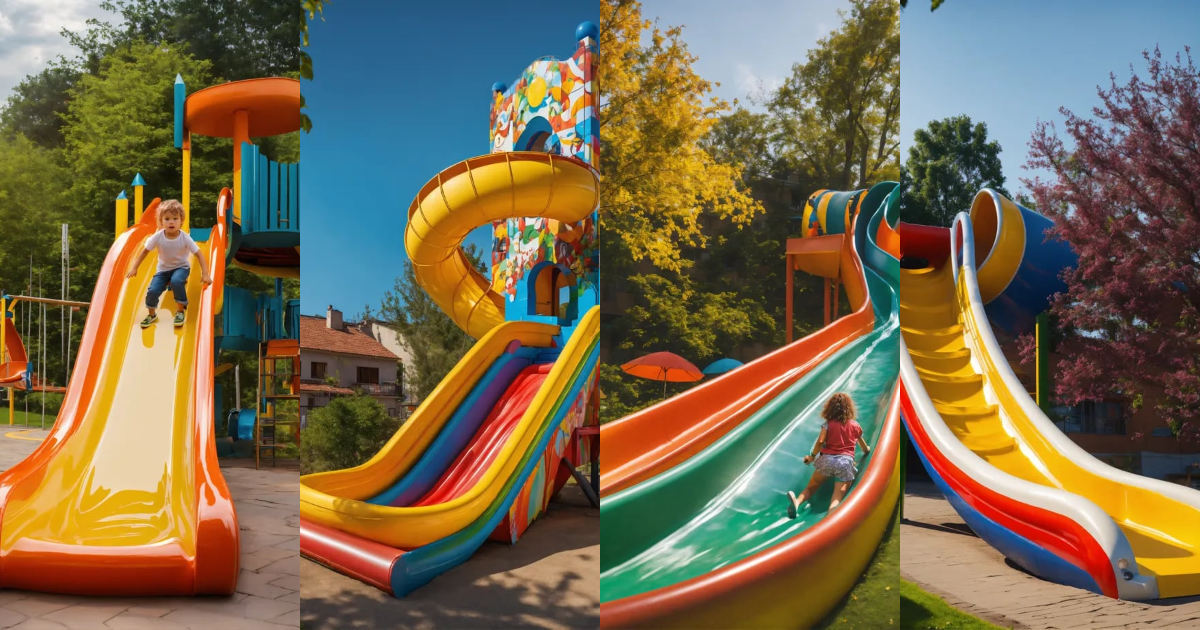 Lexica - Big tobogan slide outdoor 3d art