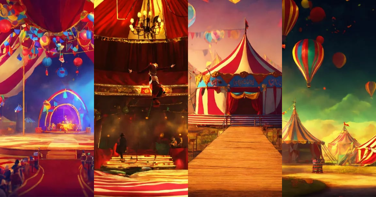 Lexica - Travelling circus view with mysterious visuals animated