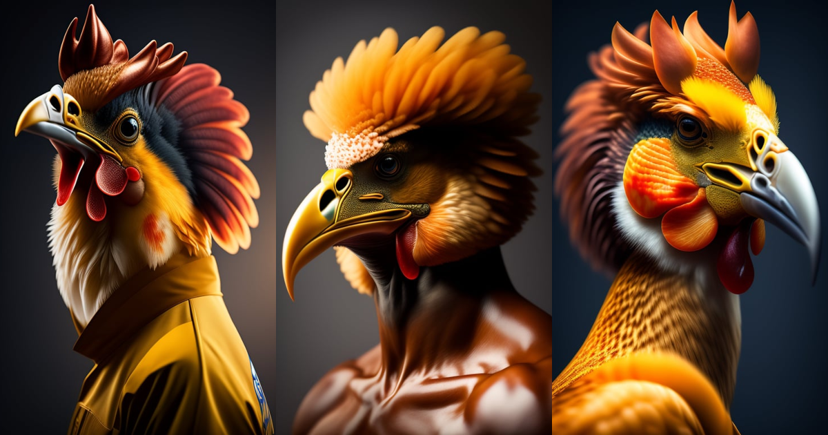 Lexica - Chicken headed human, mugshot, hyper realistic 4k hd