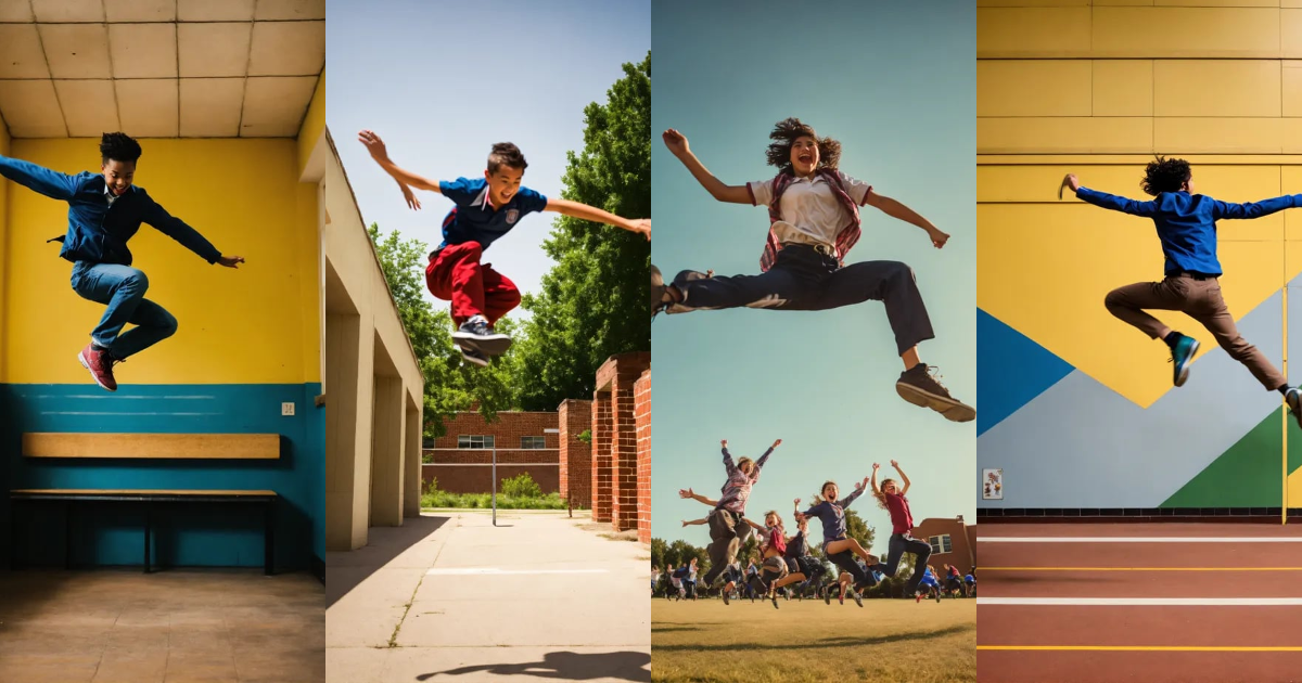 Lexica - A photograph that represents jumping into multiple schools.