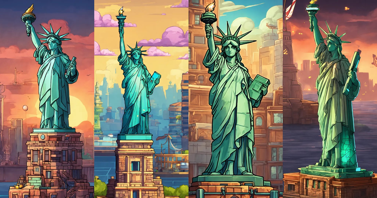 Lexica - Plataforma 2d game Statue of Liberty