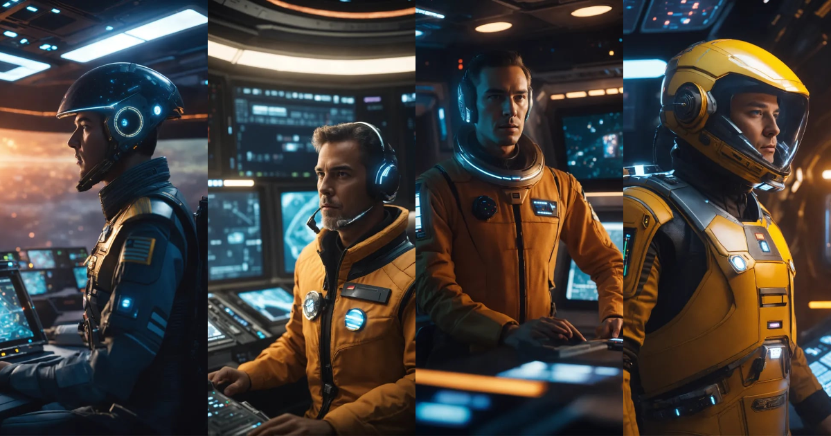 Lexica - Man Star Federation General in a command center on a ...