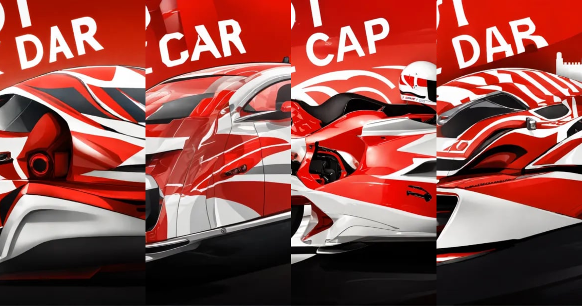 Lexica - Bahrain red and white vector clean modern car drag race car ...