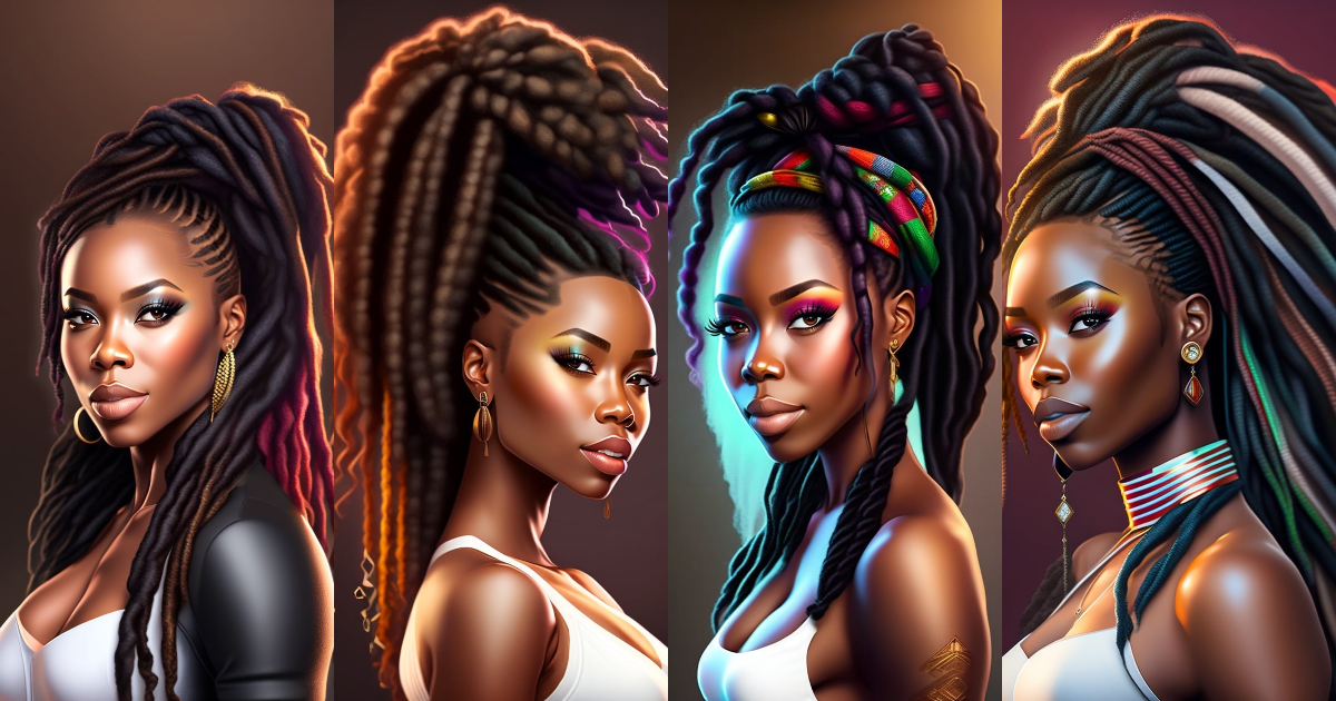 Lexica - Comic book art style half body African American female with ...