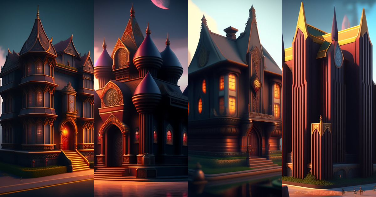 Lexica - Isometric 3 d fantasy vampire aboratory building, smoth 3 d ...