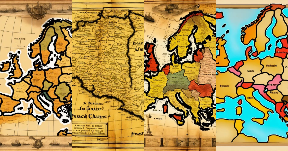Lexica - Old map of the english channel with the France and united ...