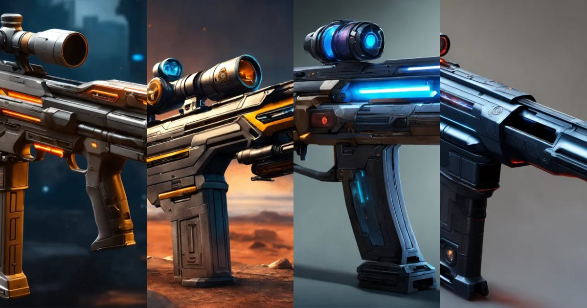 Lexica - Side view of the full image of a sci fi energy rifle, HD ...