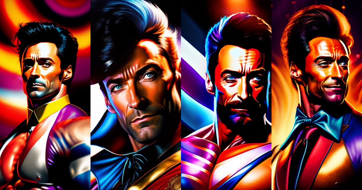 Lexica - Hugh Jackman as a circus ringleader comic art. Comic book ...