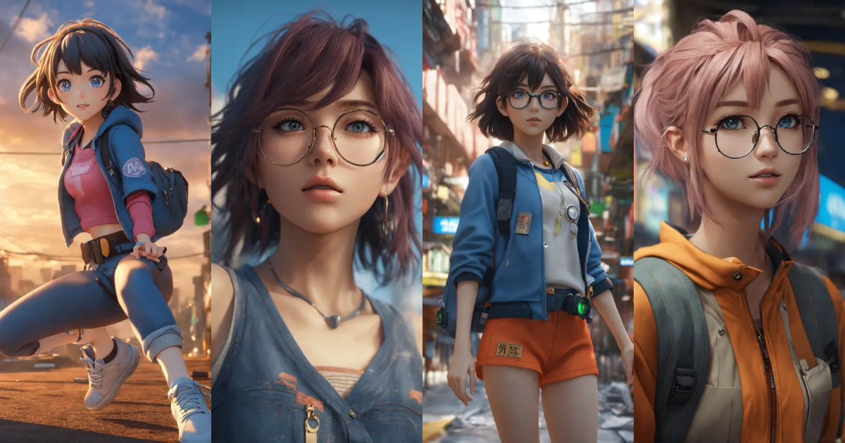 Lexica - 3D rendered, realistic 2020s anime dystopian extroverted ...