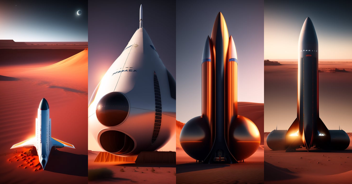 Lexica - 50mm Photograph of SpaceX starship designed by SpaceX landed ...