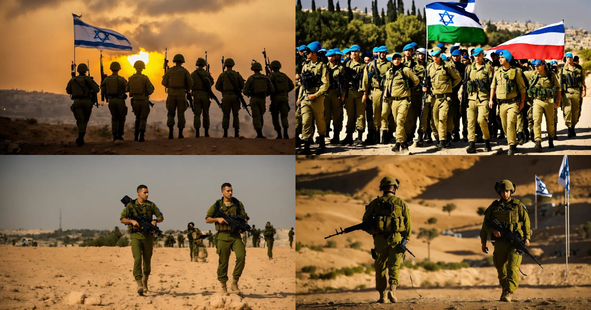 Lexica - IDF soldiers with the Israeli flag