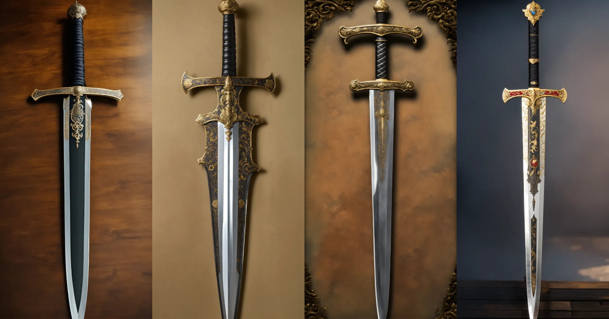 Lexica - Richly decorated long longsword, ultra realistic, very detailled