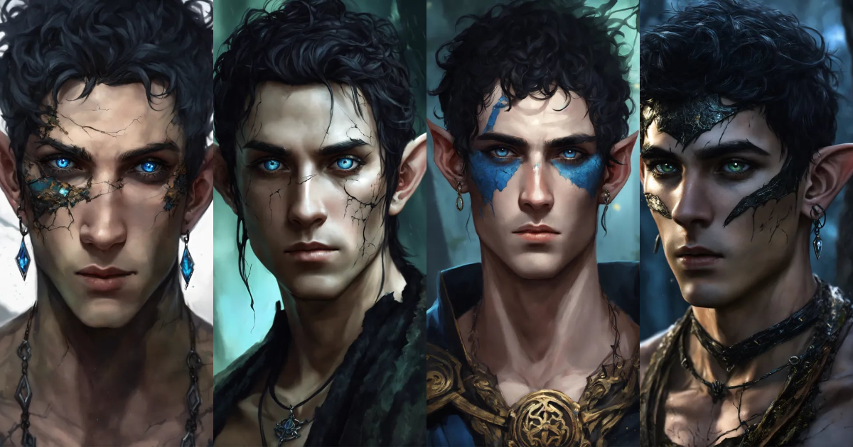 Lexica - Fantasy portrait of a gaunt male elf, sickly thin, scrawny ...