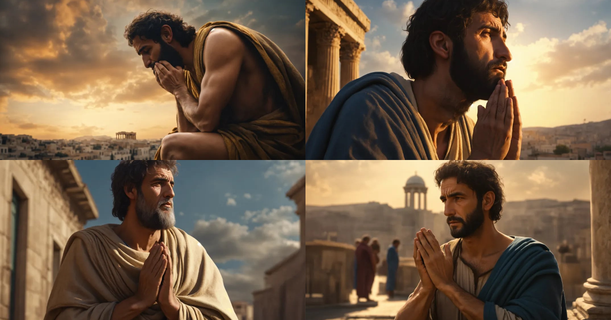 Lexica - Man from ancient Greece, poor, face and hand turned up to the ...