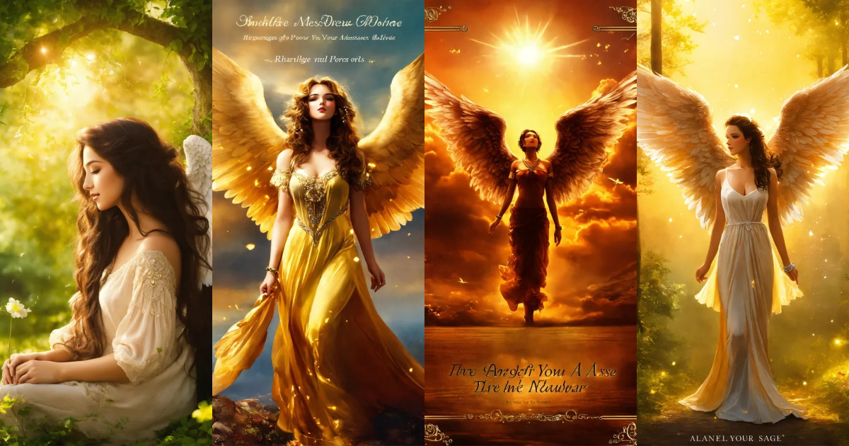 Lexica - Beautiful sucessful book cover for book Angel Messsages for you