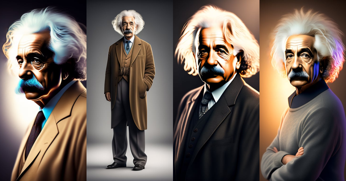 Lexica - A realistic full body portrait of Albert einstein, neutral ...