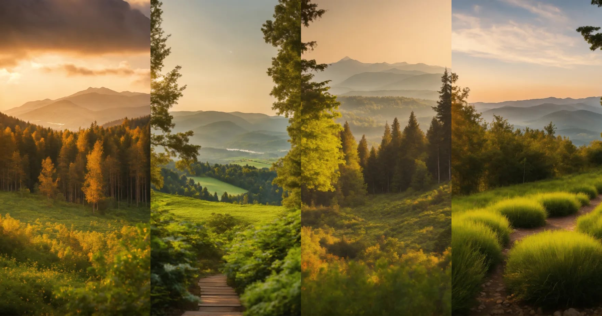 Lexica - A plot of horizontal land with stunning natural scenery in the ...