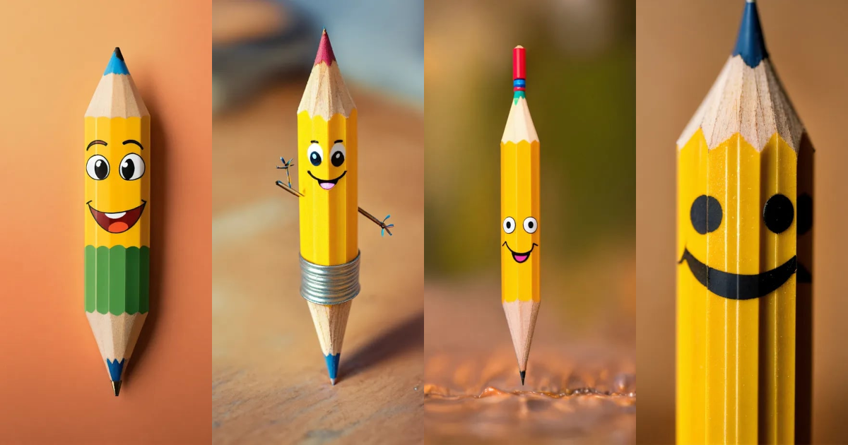 Lexica - A smiling pencil