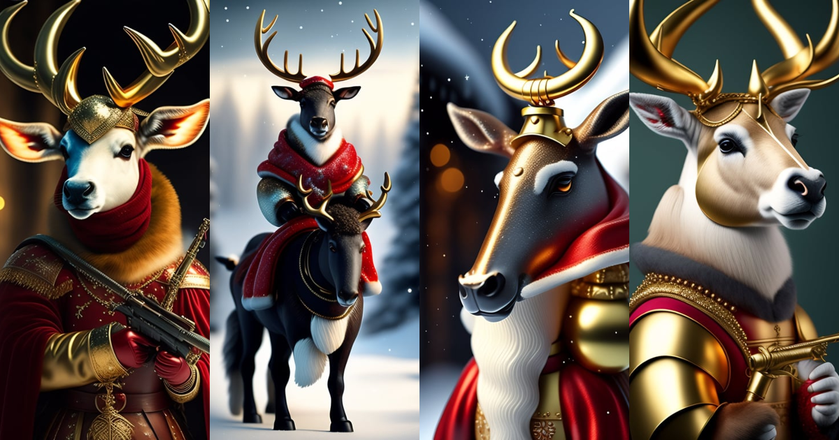 Lexica - Medieval reindeer armed with metallic guns