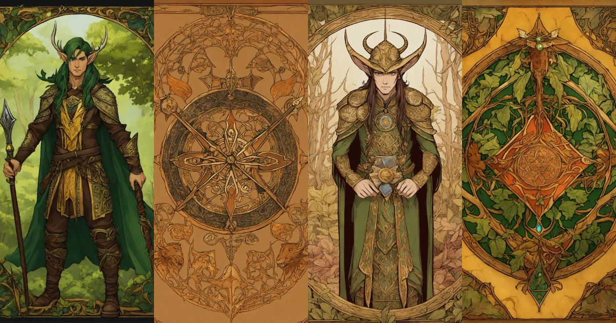 Lexica - A talisman for a God of Wood Elves in the style of a graphic ...