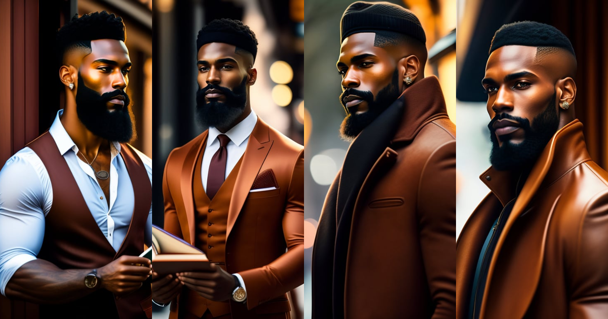 Lexica - Strikingly handsome copper skin tall masculine man, detailed ...