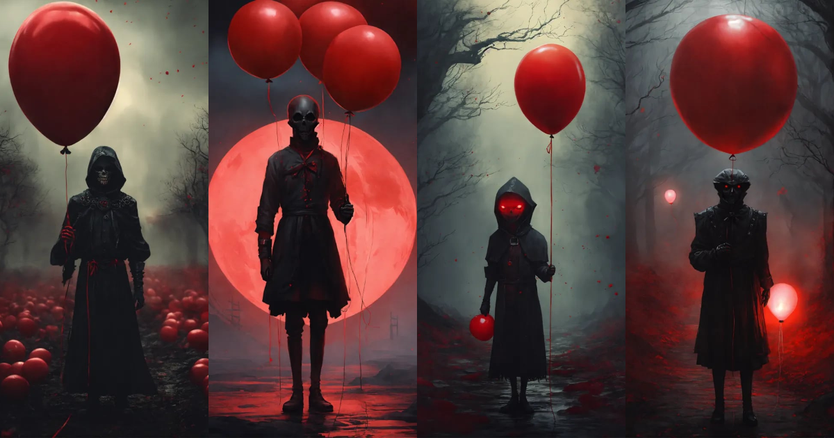 Lexica - Dark aesthetic, A creepy dark humanoid figure, holding a red ...
