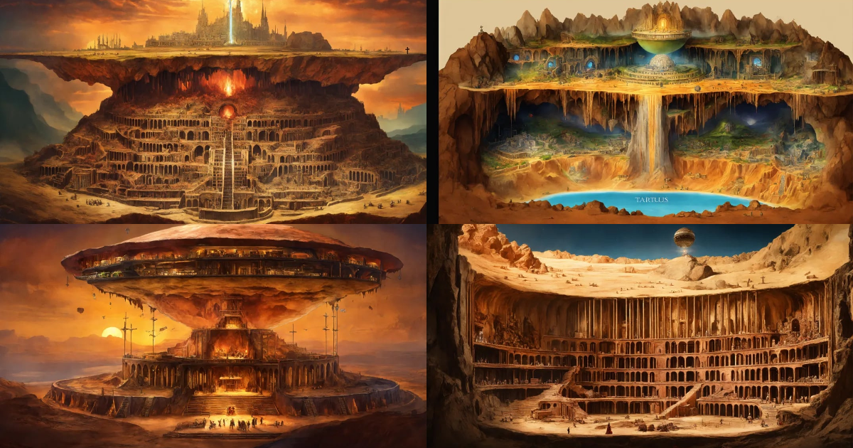 Lexica - 3 levels under earth, Hades, Gehenna and Tartarus, cross ...