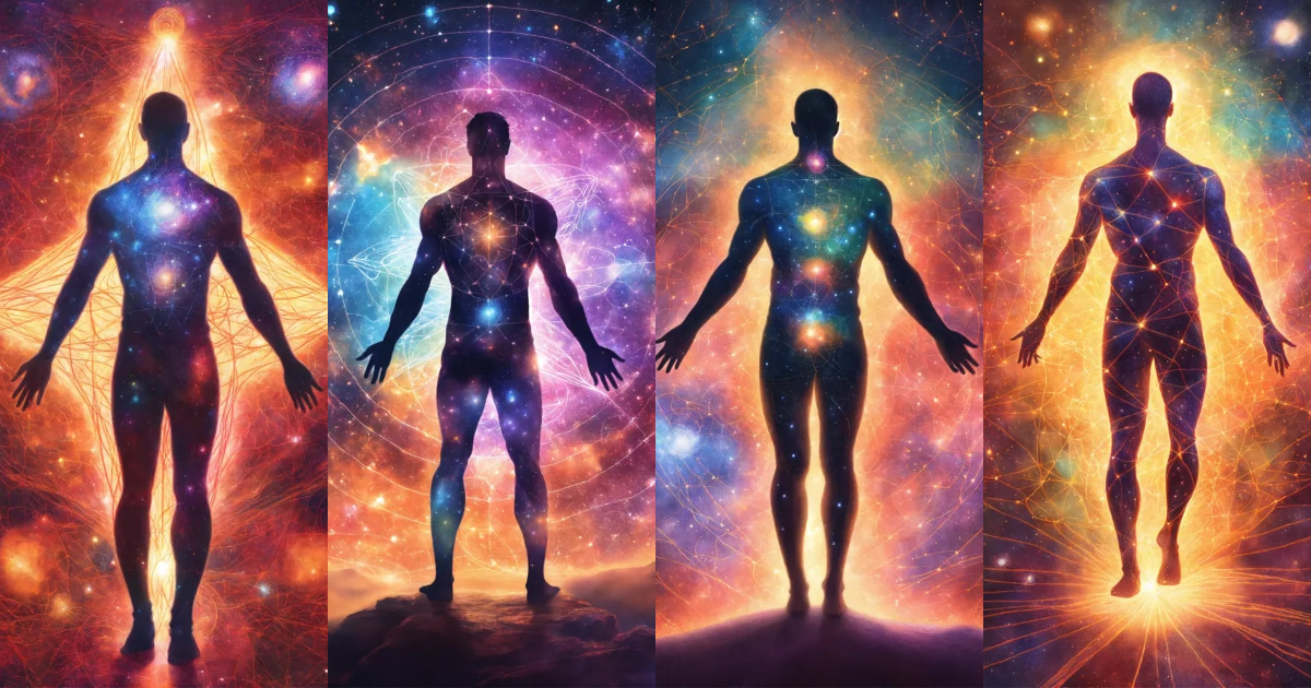 Lexica - Colored pencil drawing of energetic meshes around a masculine ...