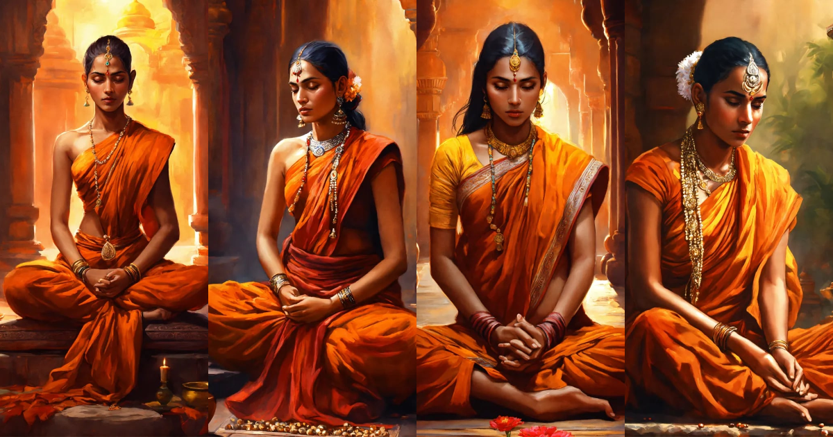 Lexica - Indian Monk, Doing Ritual, Fierceful Looking, Women, Seating ...