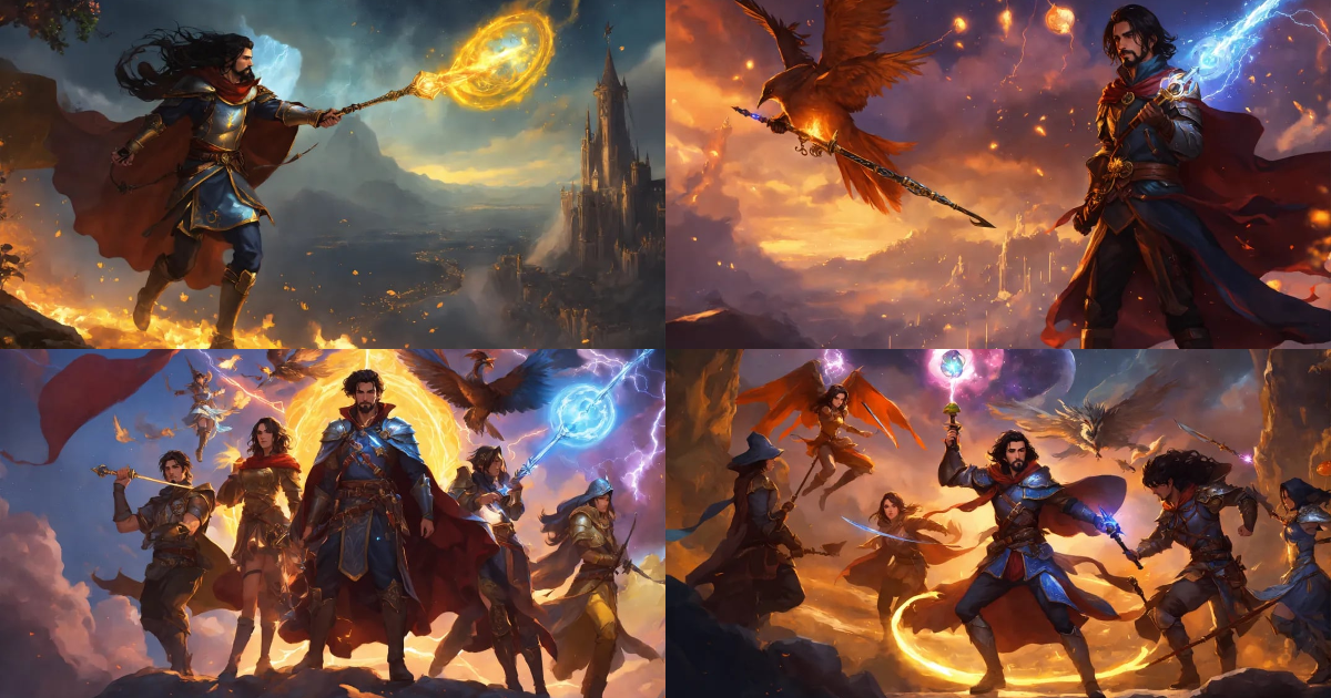 Lexica - A younger dark medium hair French goatee wizard with no hood ...