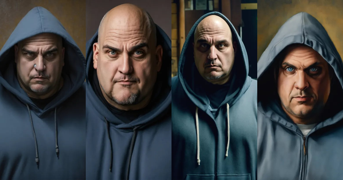 Lexica - UNCLE FESTER JOHN FETTERMAN WEARING A HOODIE OVER HIS HEAD ...