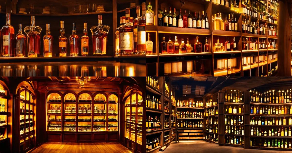 Lexica - Rum collection bottles cellar, 8k