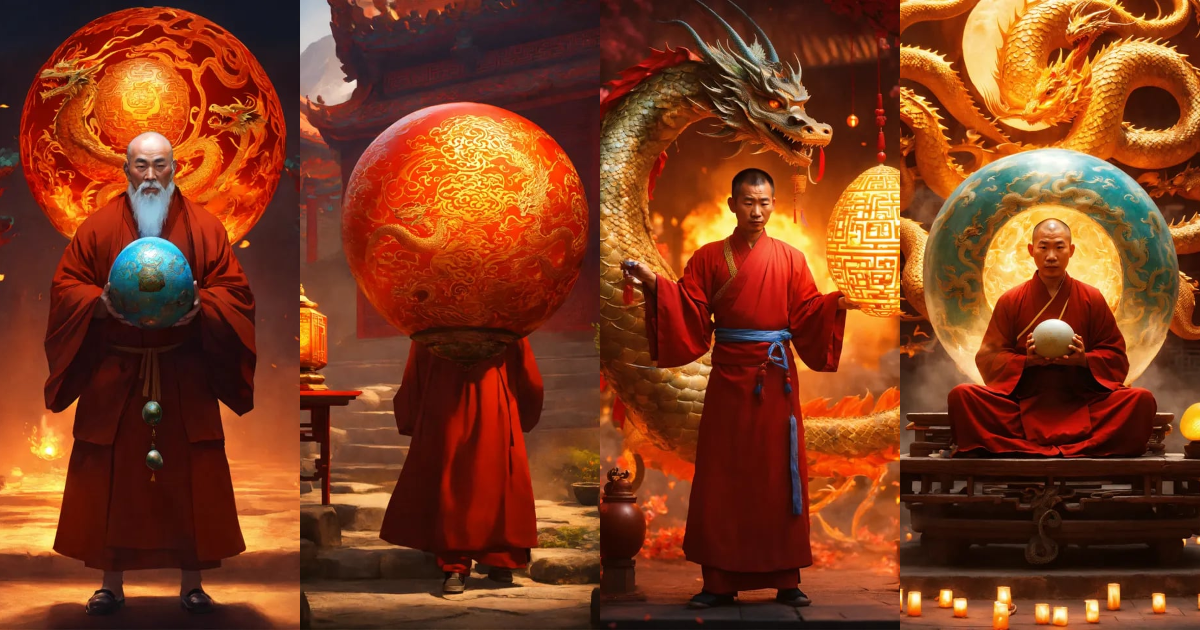 Lexica - A Chinese Monk and a magical Dragons egg