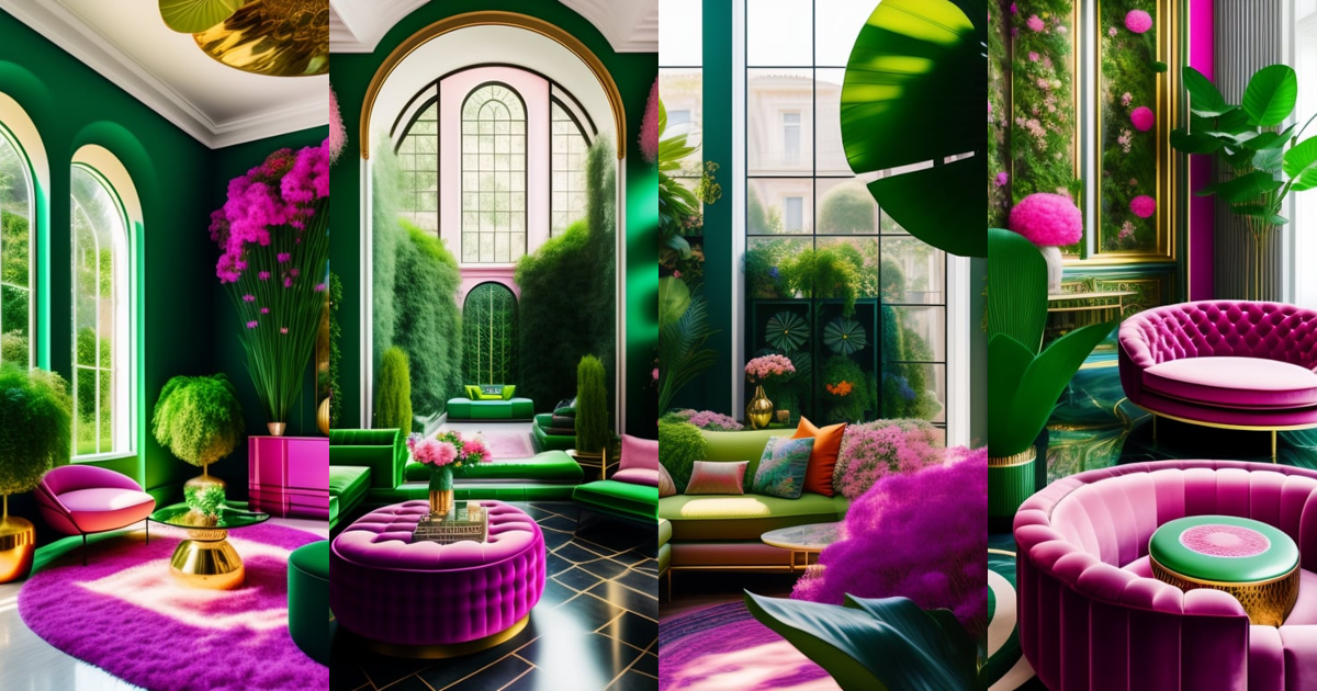 Lexica - Architectural digest photo of a maximalist green solar living ...