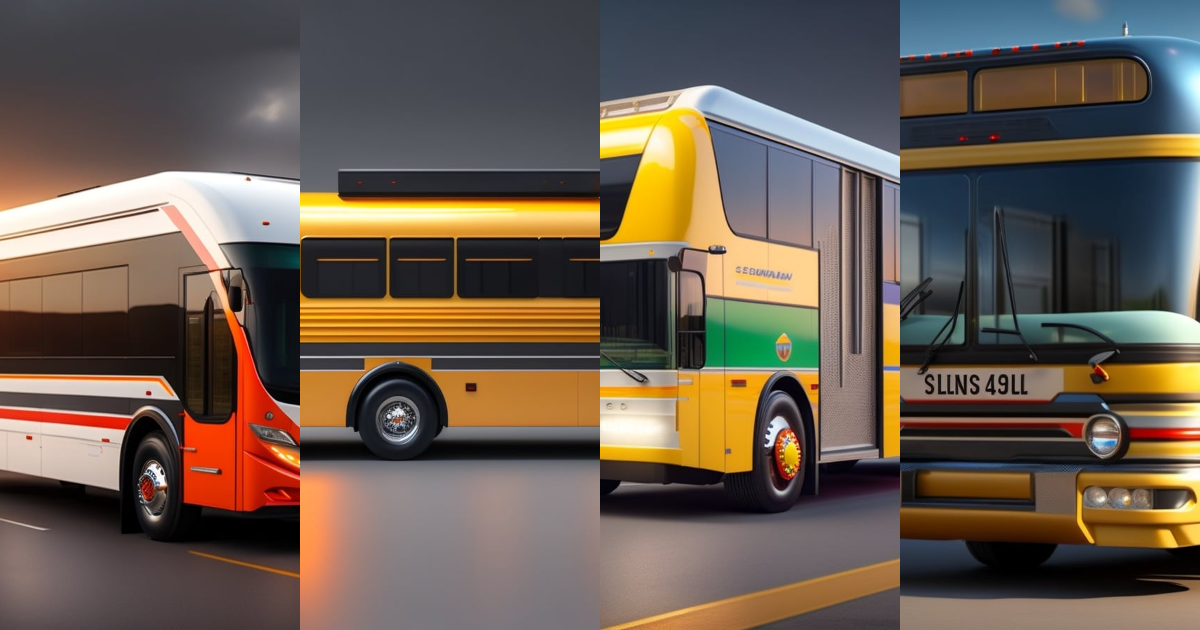 Lexica - Truck, city bus, school bus, emergency vehicle, side by side ...