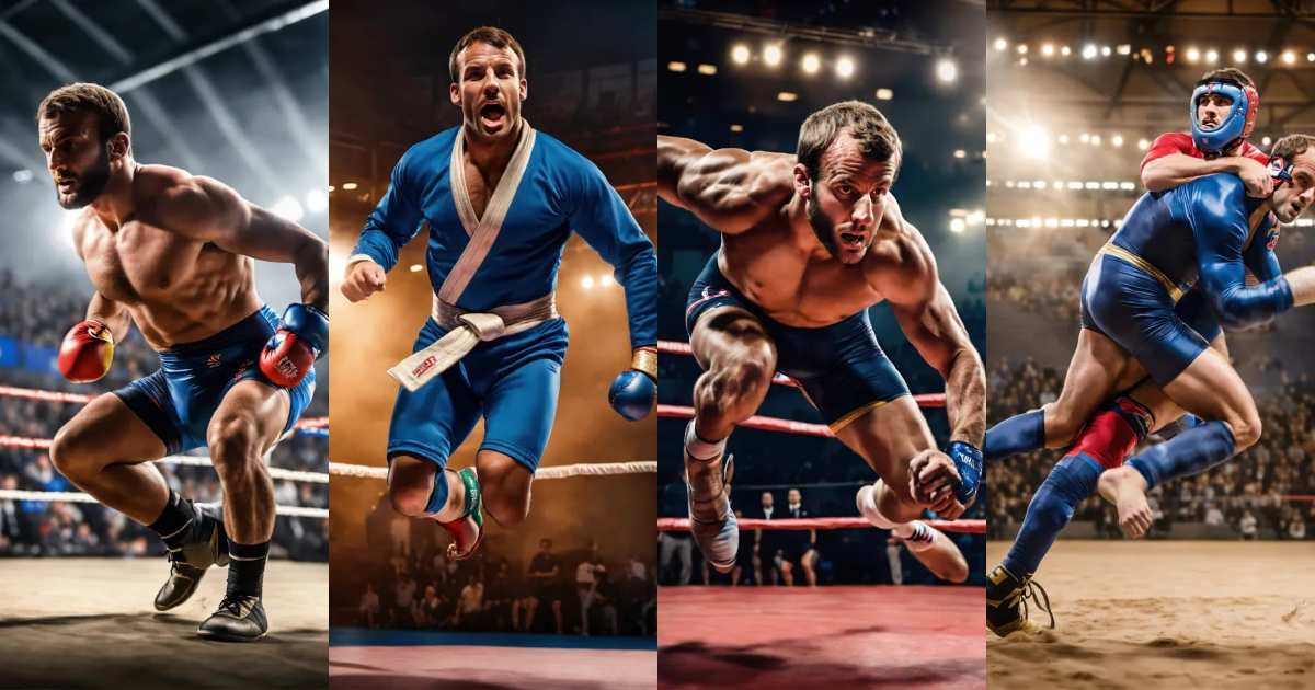Lexica - Wrestling fighter Emmanuel Macron in the arena, sports ...